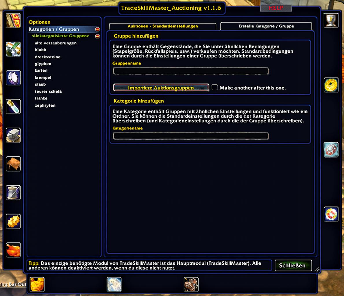 World of Warcraft Goldguide: TradeSkillMaster: Einkaufen mit ...