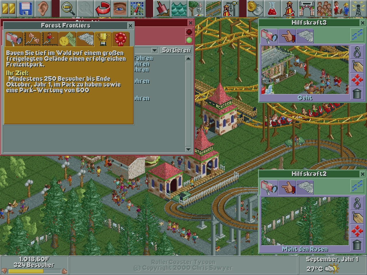 Rollercoaster Tycoon: Mein erstes Mal auf der virtuellen Achterbahn