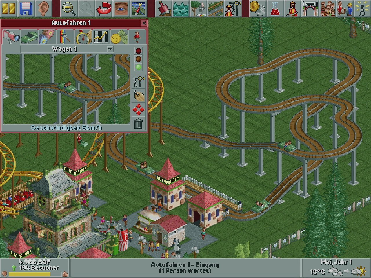 Rollercoaster Tycoon: Mein erstes Mal auf der virtuellen Achterbahn