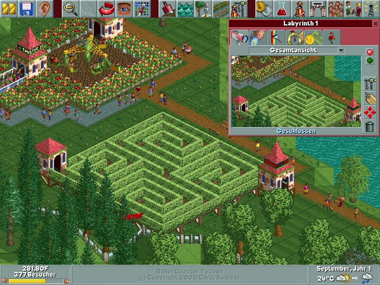 Rollercoaster Tycoon: Mein erstes Mal auf der virtuellen Achterbahn
