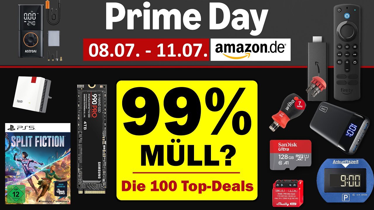 Amazon Prime Day: 99% Müll? Immerhin 100 Top-Deals zum Prime Day 2025 ...