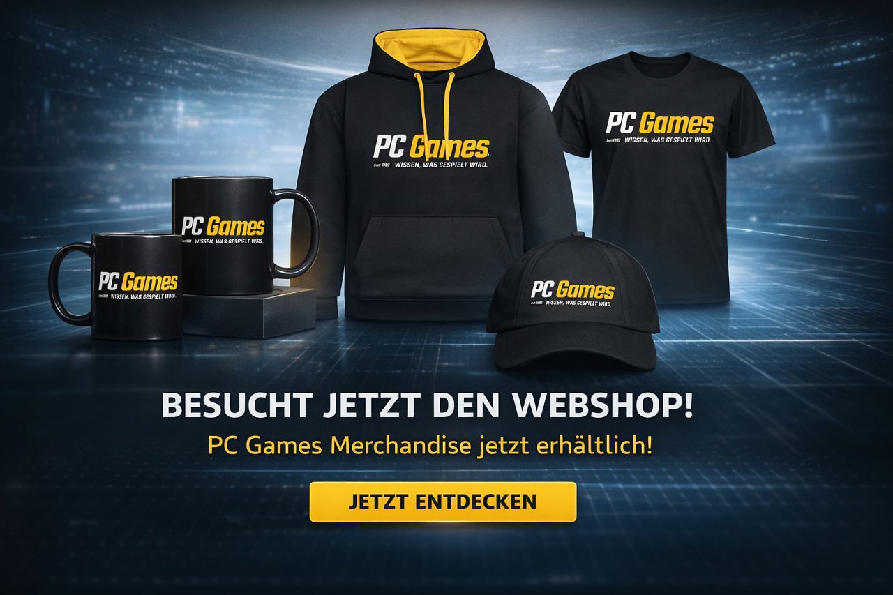 Merch-Shop für PC Games: Unser Merch bis 2. April mit 30 % Rabatt