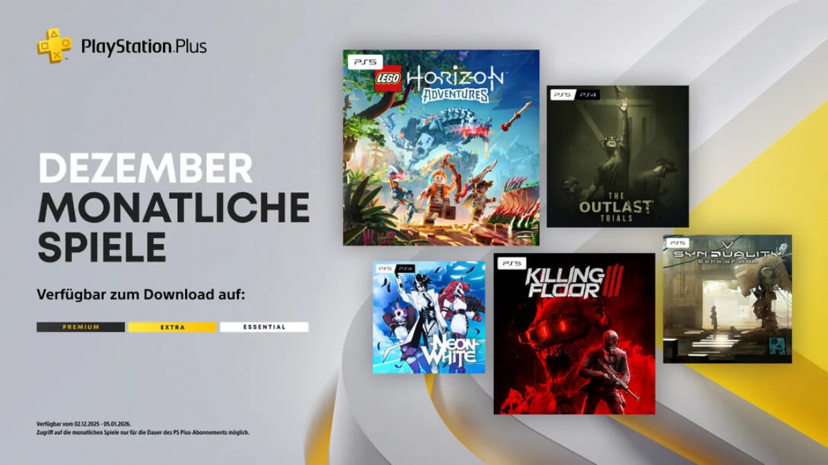 PS Plus Spiele für Dezember bekannt: Diesmal sind es 5 statt 3